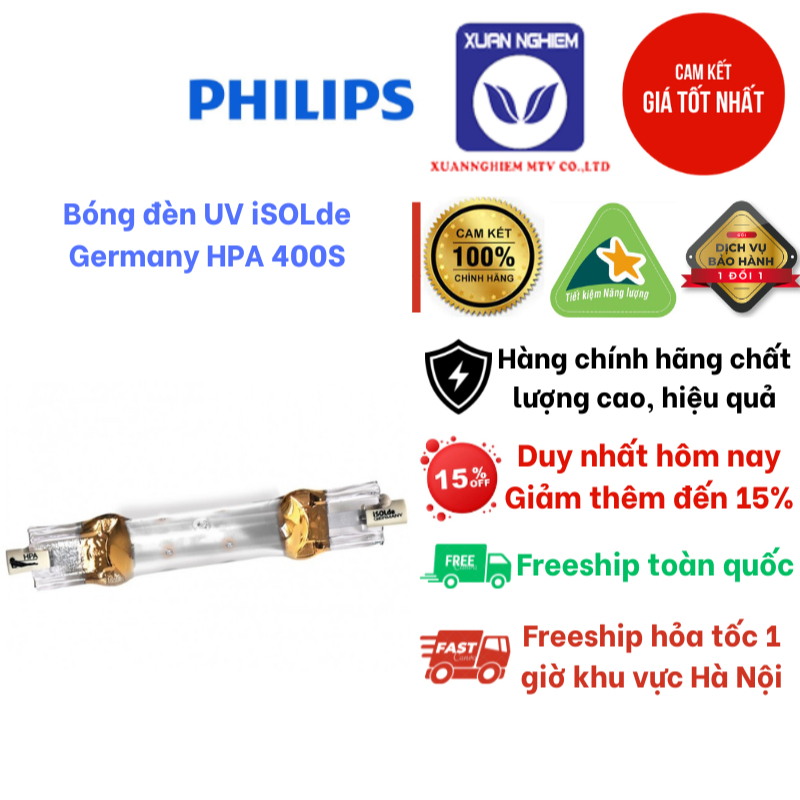 Bóng đèn UV iSOLde Germany HPA 400S Philips | Shopee Việt Nam