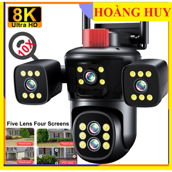 Camera wifi 4 MẮT 4 khung hình IP Wifi 4 mắt 5K 15.0MP WiFi IP 10X Zoom ...