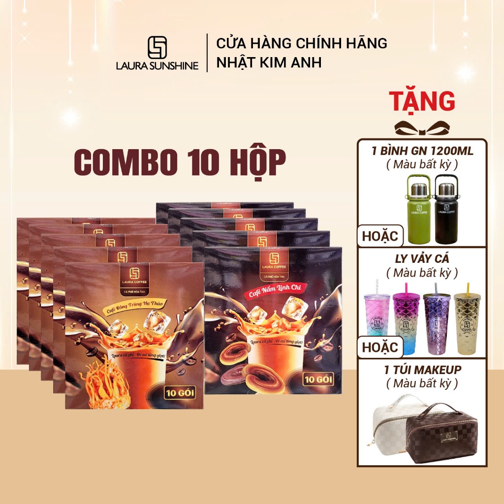 [Tặng quà HOẶC Giảm 10%] Combo 10 Hộp Cà Phê Laura Coffee (10 hộp x 10 ...