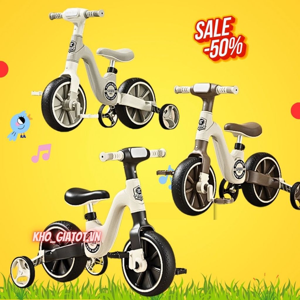Xe đạp 3 bánh cho trẻ em -XE HAPPY BABY - thăng bằng đa năng 3in1 có ...