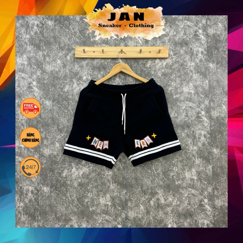 Quần Short NEW ERA NE 2 Sọc Auth | Jan Shop | Shopee Việt Nam