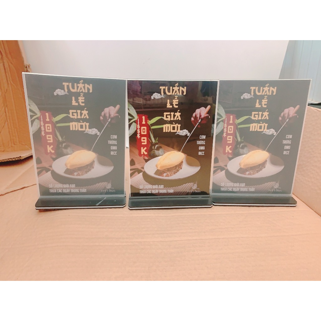 Kệ Mica Menu Mica A4 A5 A6 standee mica Bảng Mica Để Bàn Kệ Mica Trưng ...