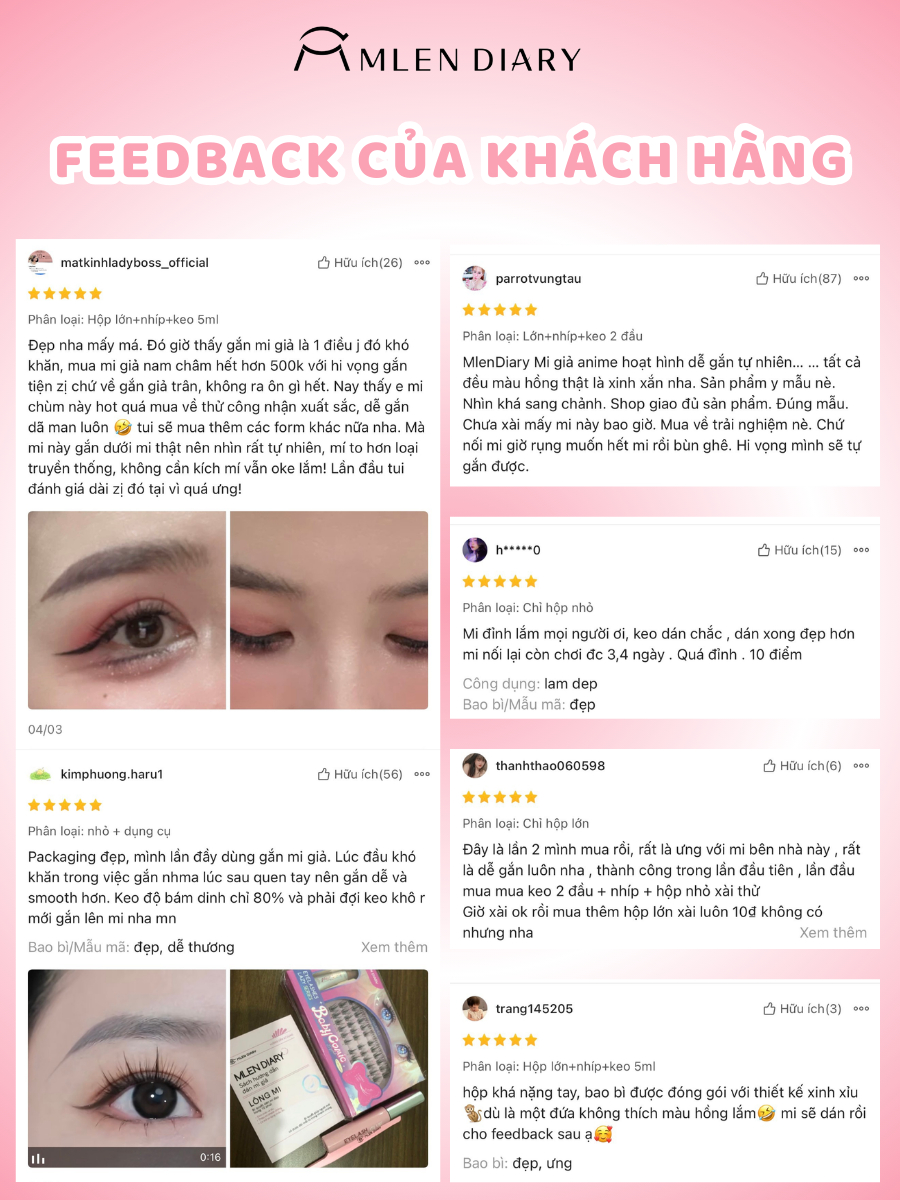 MlenDiary Mi giả Anime Hoạt Hình Dễ gắn tự nhiên cho người mới trang ...