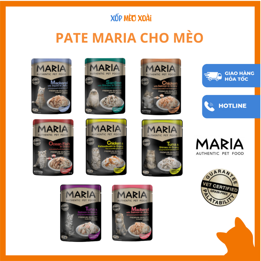 Pate Maria Cho Mèo - Pate Maria siêu cấp ẩm, nhiều vị thơm ngon - Thức ...