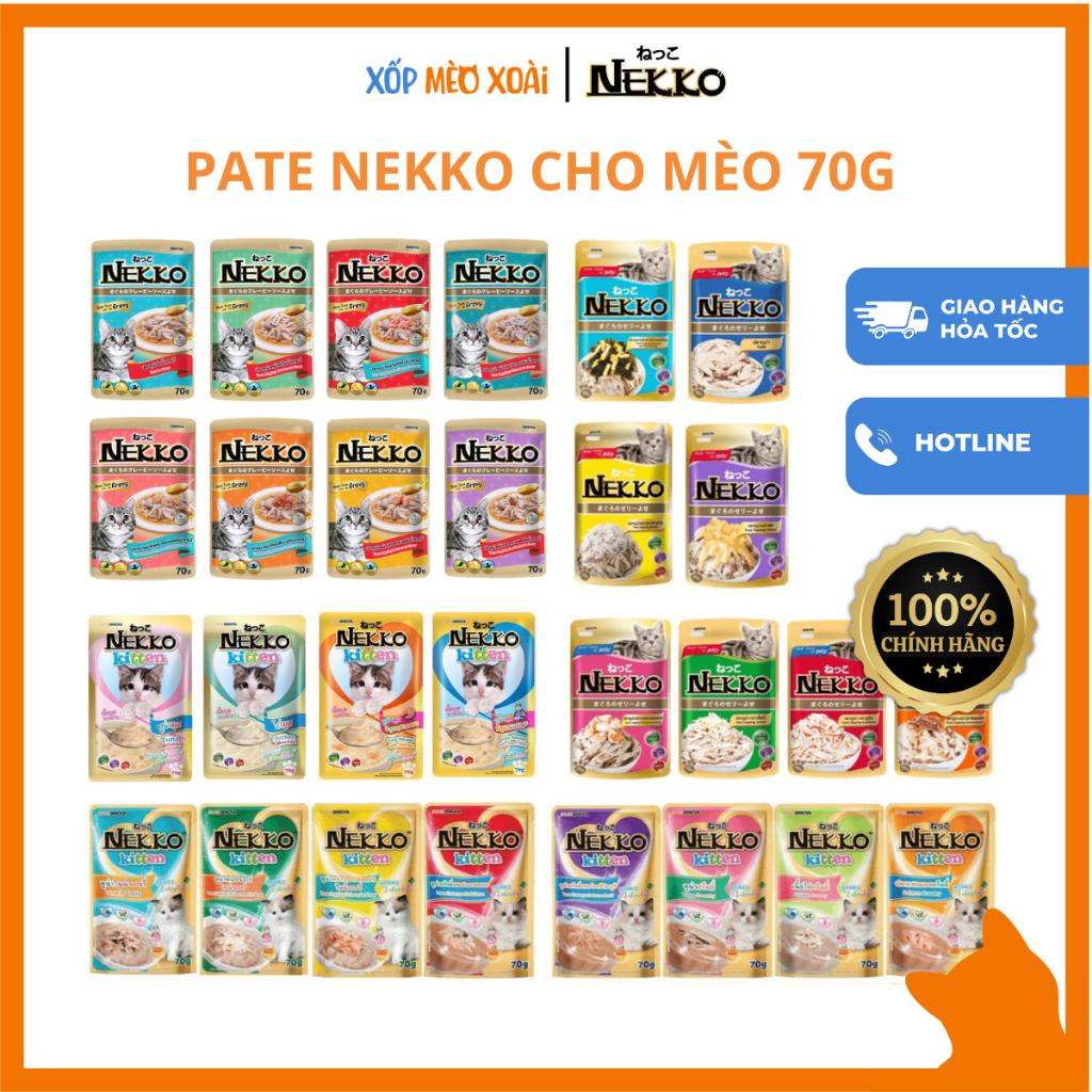 [KITTEN - GÓI LẺ] Pate NEKKO 70g cho mèo con - Pate mèo nội địa Thái ...