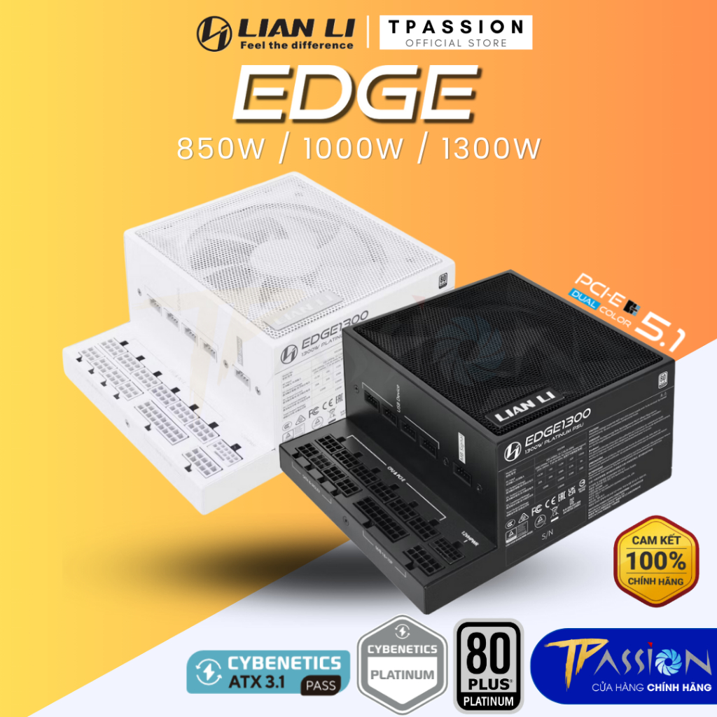 Nguồn PSU LIAN LI EDGE 1300W 1000W 850W - 80 PLUS PLATINUM - PCIe 5.1 ...