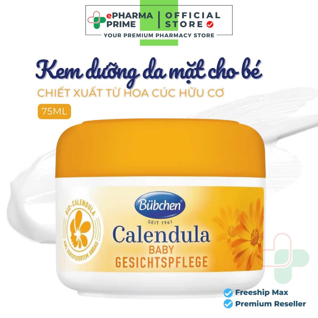 Kem Dưỡng Da Mặt Bubchen Calendula Gesichtspflege Chiết Xuất Hoa Cúc Hữu Cơ Cho Bé Sơ Sinh 75ml ...