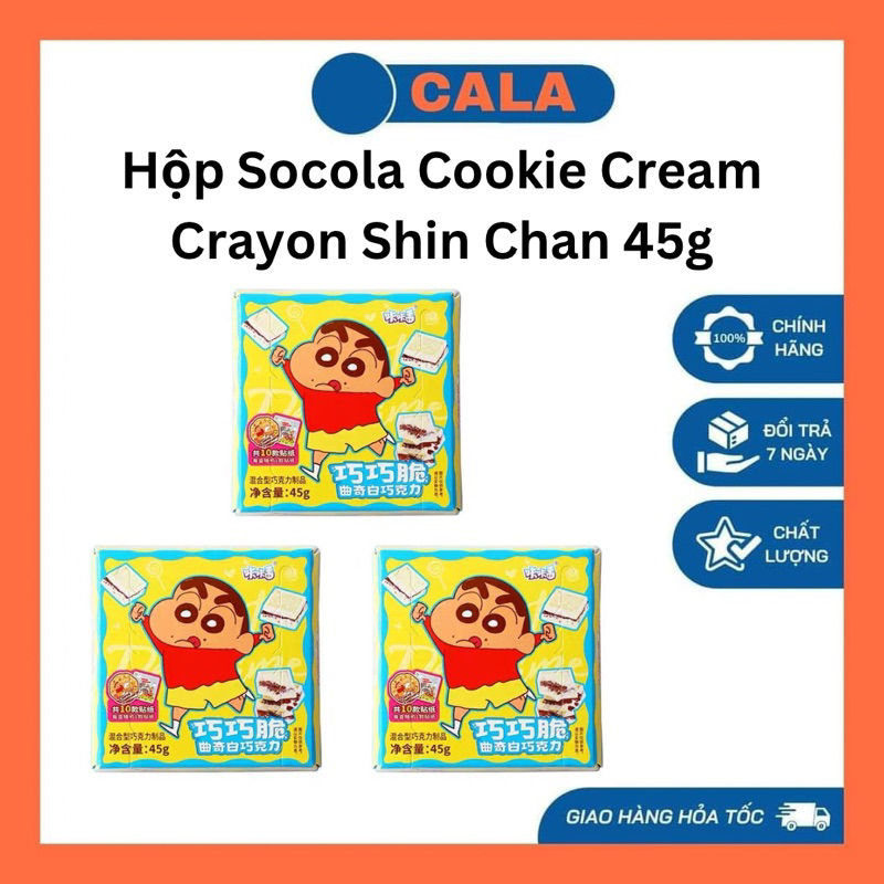 Hộp Socola Cookie Cream Crayon Shin Chan 45g | Shopee Việt Nam