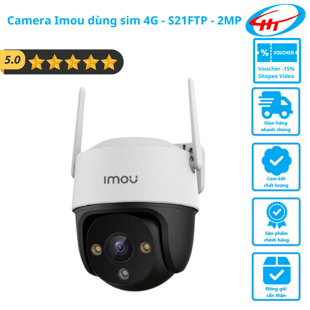 [S21FTP] Camera Imou dùng sim 4G - S21FTP - 2MP đèn led, mic ghi âm ...