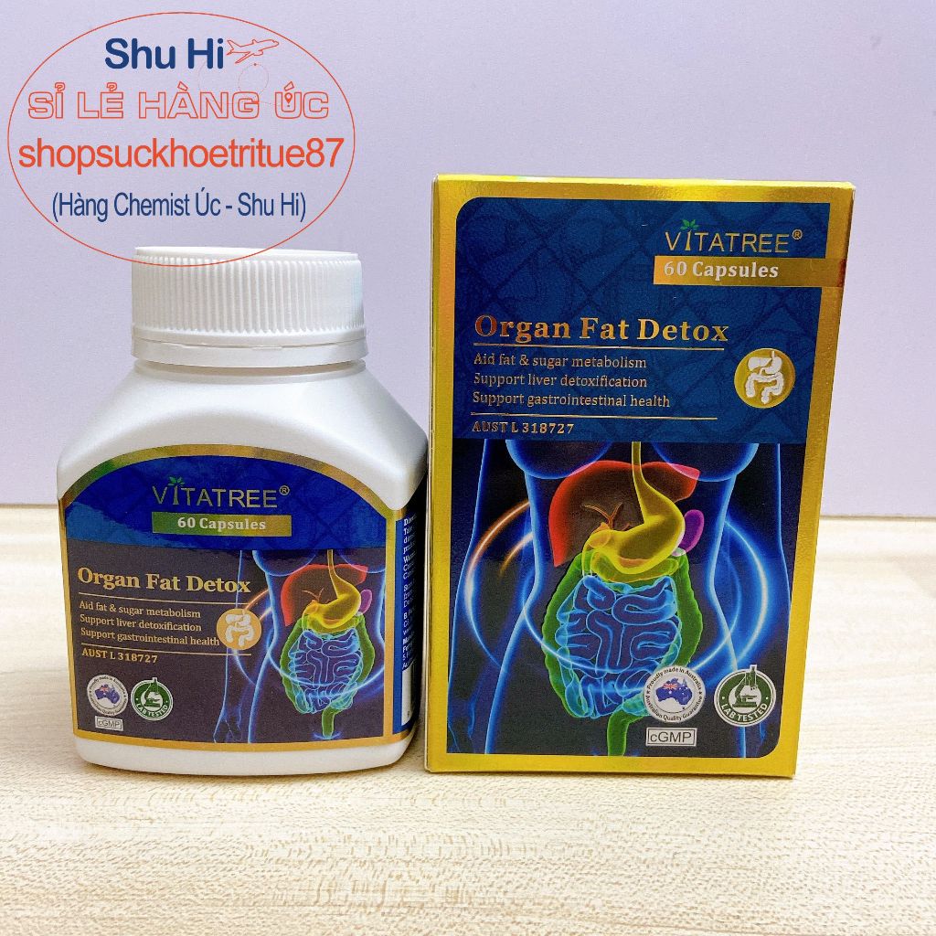 Viên uống thải độc nội tạng, toàn thân vitatree organ fat detox 60 viên ...
