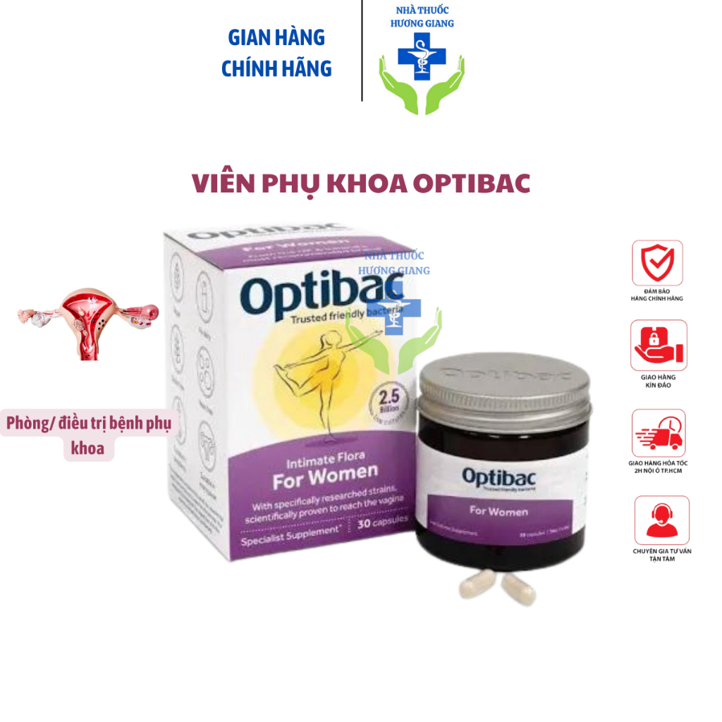 Men Vi Sinh Optibac tím Optibac Probiotics For Women 30 Viên | Shopee ...