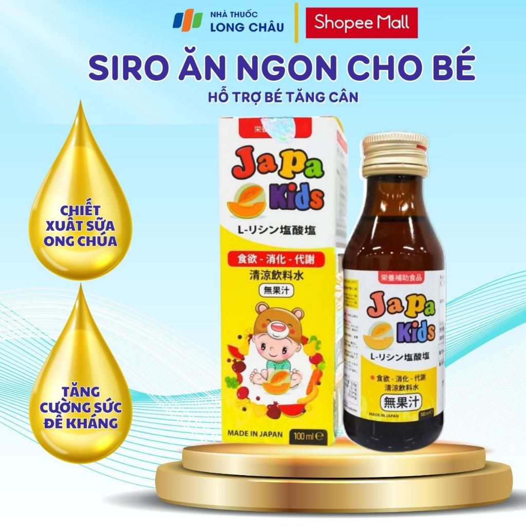 Siro Ăn Ngon Cho Bé Japa Kids Chính Hãng Hỗ Trợ Bé Tăng Cân Kích thích ...