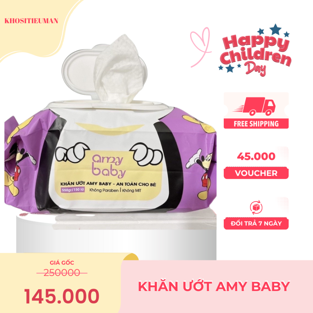 Khăn ướt amy baby 650gram thùng 30 gói | Shopee Việt Nam