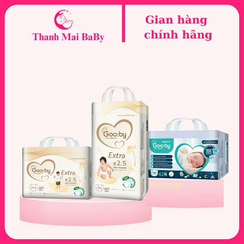 Tã/Bỉm Gooby Extra/Premium (Ngày/Đêm) Hàn Quốc Dán/Quần Đủ Size NB/S/M ...