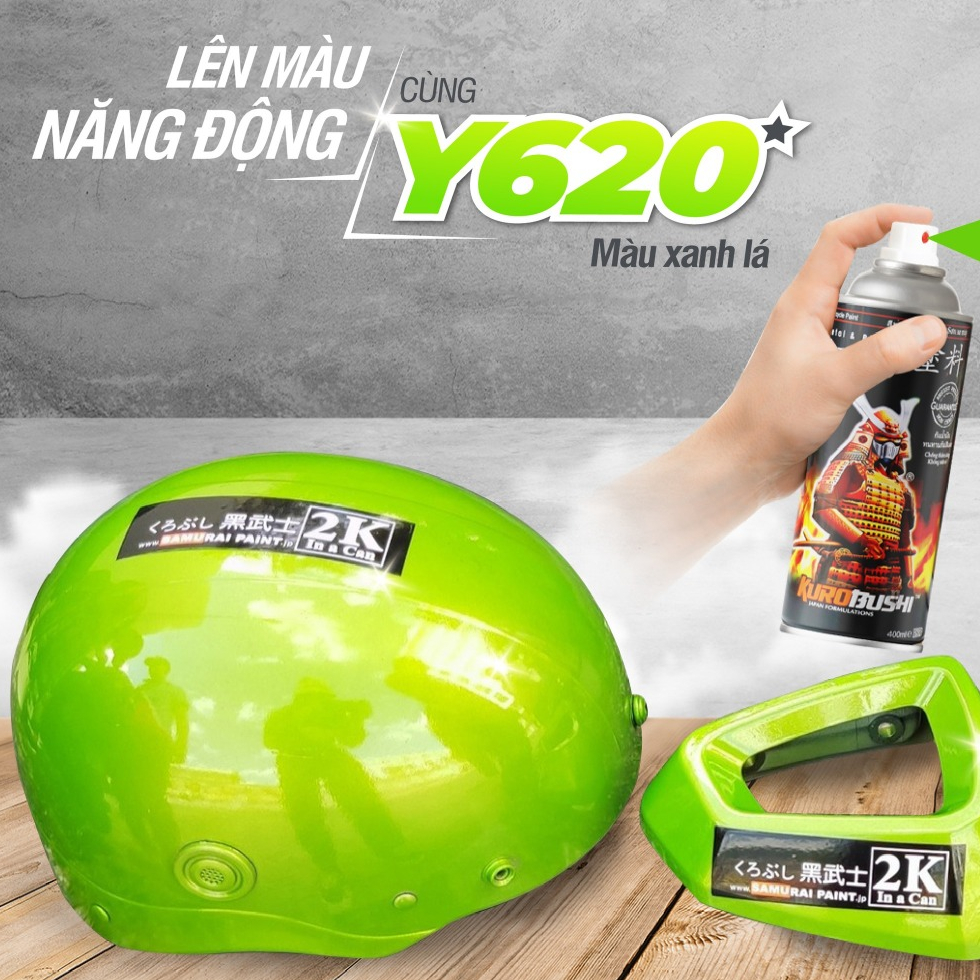 Sơn Samurai Màu Xanh Lá Lấp Lánh Y620 New Green | Shopee Việt Nam