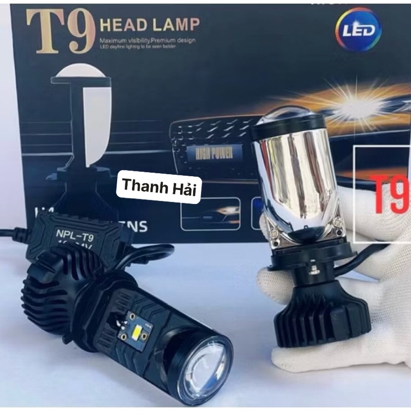Đèn Pha Led Bi Cầu T9 Pro 45W H4 Bản 2024 Cho Ô Tô Xe Máy ( Dùng Điện Ắc Quy giá 1 đèn ...