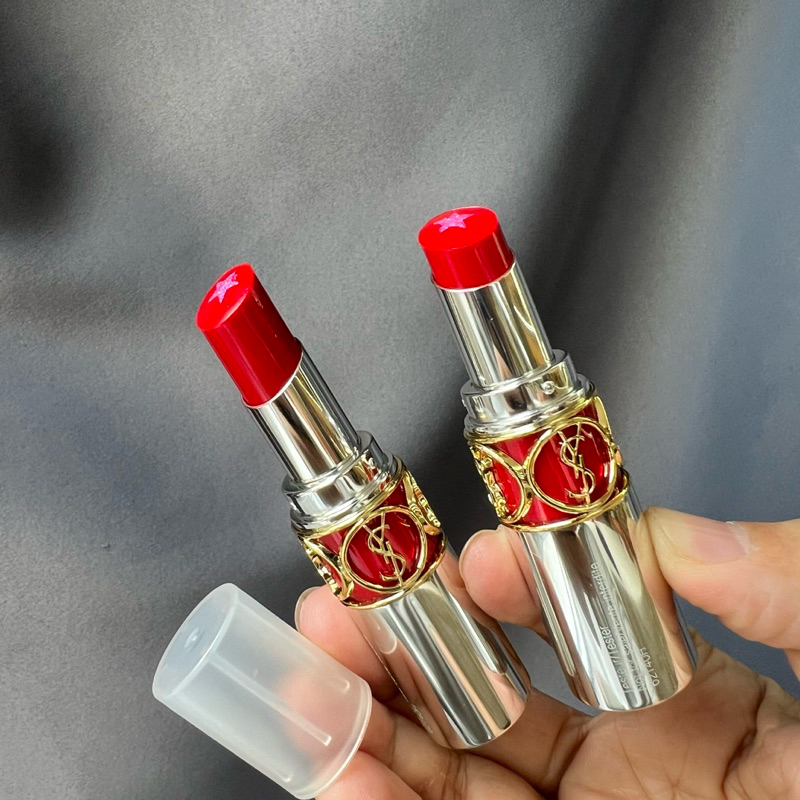 [Nắp trắng] Son YSL 7 Rouge Volupté Shine Red Show Fullsize Màu Đỏ Tươi ...