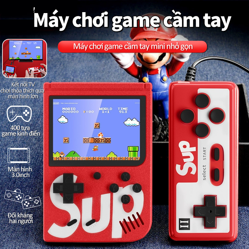 Máy Chơi Game Sup 400,Kèm Tay Cầm Dành Cho 2 Người ,Màn hình rộng 3 ...