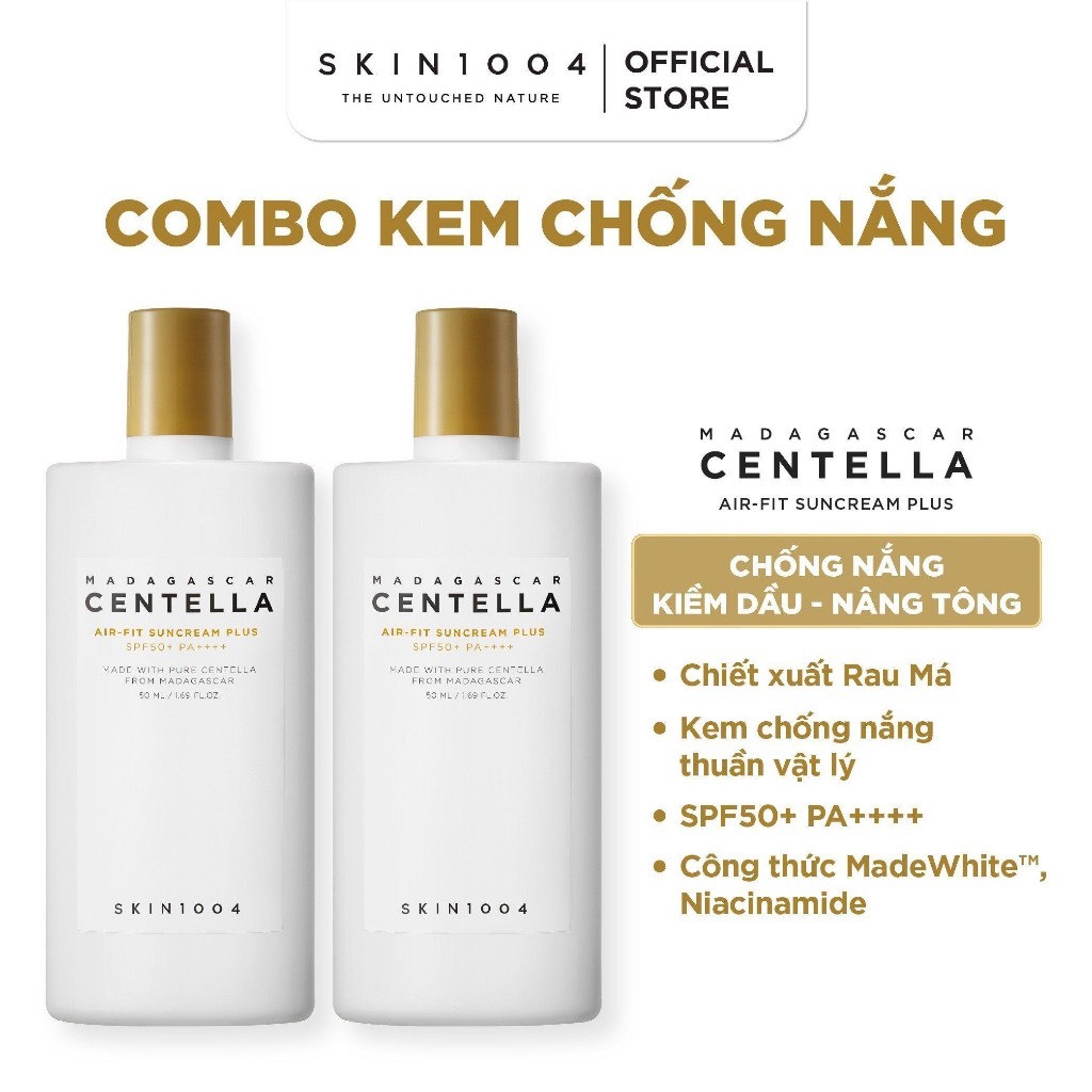 [CMDxSkin1004] Combo 2 Kem Chống Nắng Skin1004 Madagascar Centella Air ...