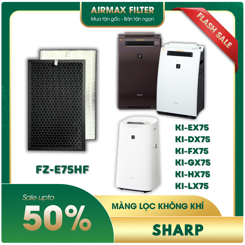 Màng lọc không khí Sharp: KI-EX75,KI-DX75,KI-FX75,KI-GX75,KI-LX75 ...