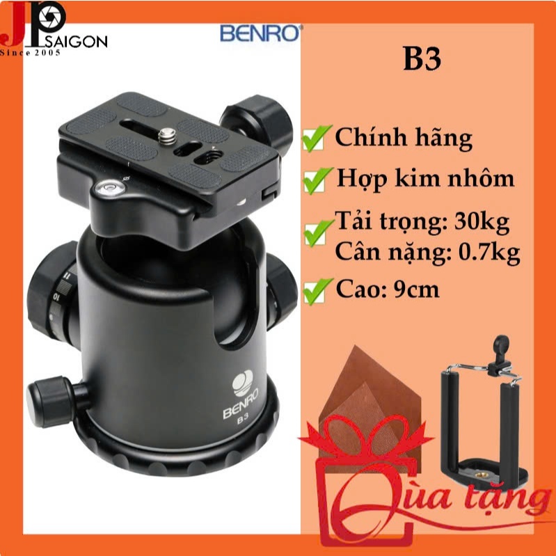 ĐẦU QUAY BENRO BALLHEAD B3 + QUÀ TẶNG | Shopee Việt Nam