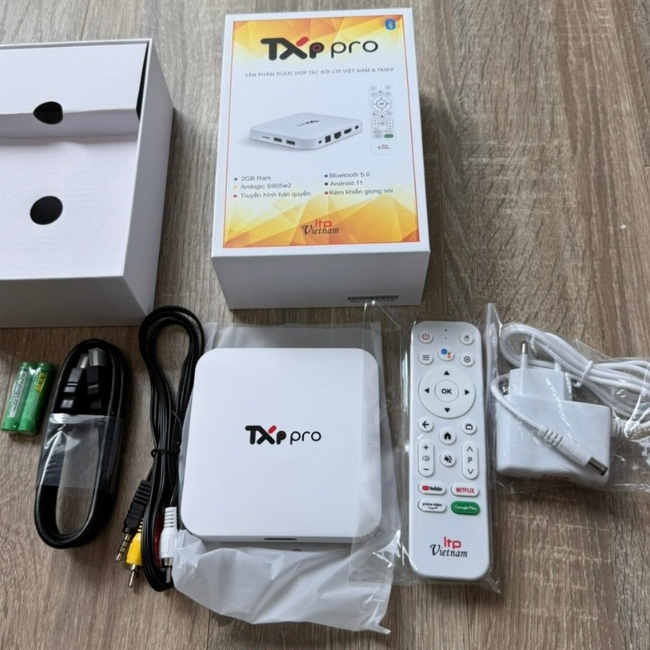 Đầu box txp pro new 2024 điều khiển tìm kiếm giọng nói, xem truyền hình ...
