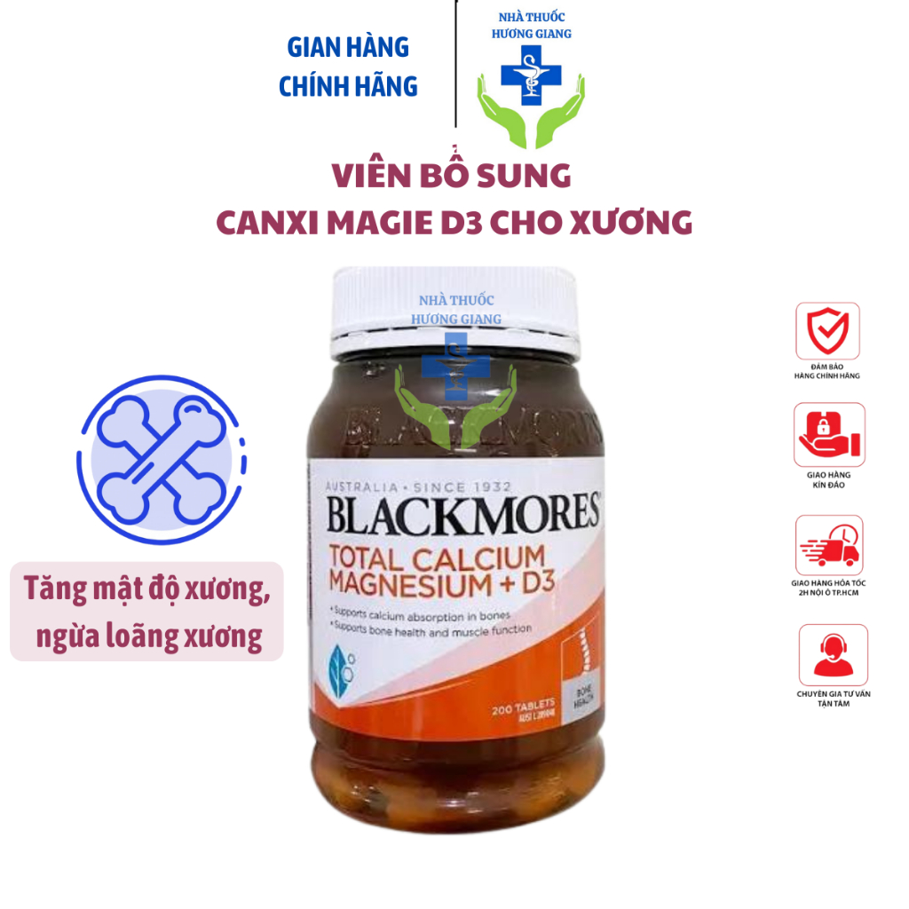 Viên uống Canxi Blackmore Úc - Blackmores Total Calcium Magnesium + D3 ...