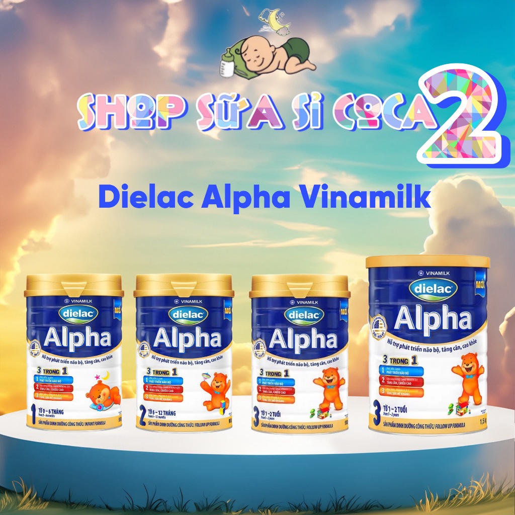 Sữa bột Vinamilk Dielac Alpha số 1,2,3,4 900gr và 1.5kg | Shopee Việt Nam