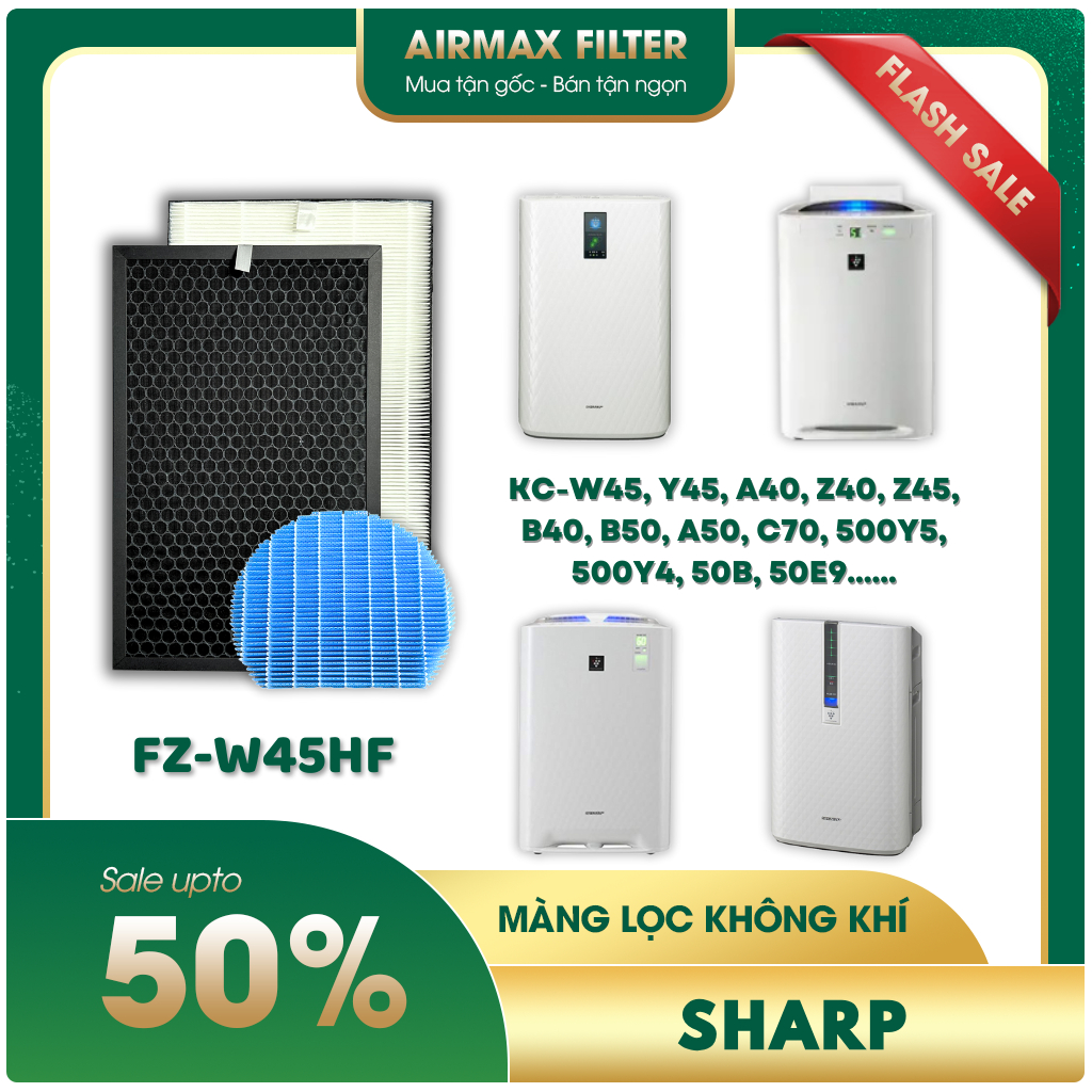 Màng lọc không khí Sharp: KC-A40, KC-Z40, KC-B40, KC-50E9, KC-Z45, KC ...
