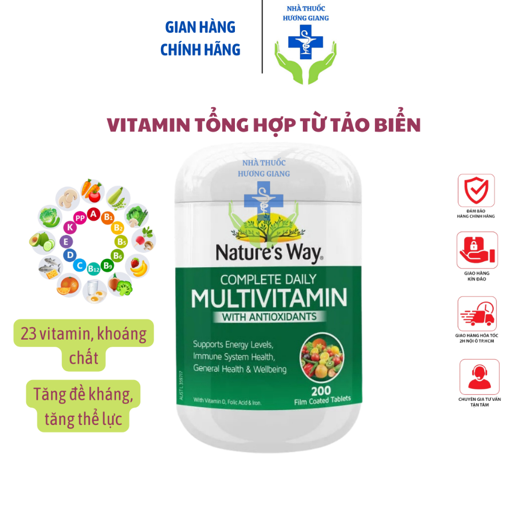 Viên Uống Vitamin Tổng Hợp Và Tảo Biển Nature’s Way Complete Daily ...