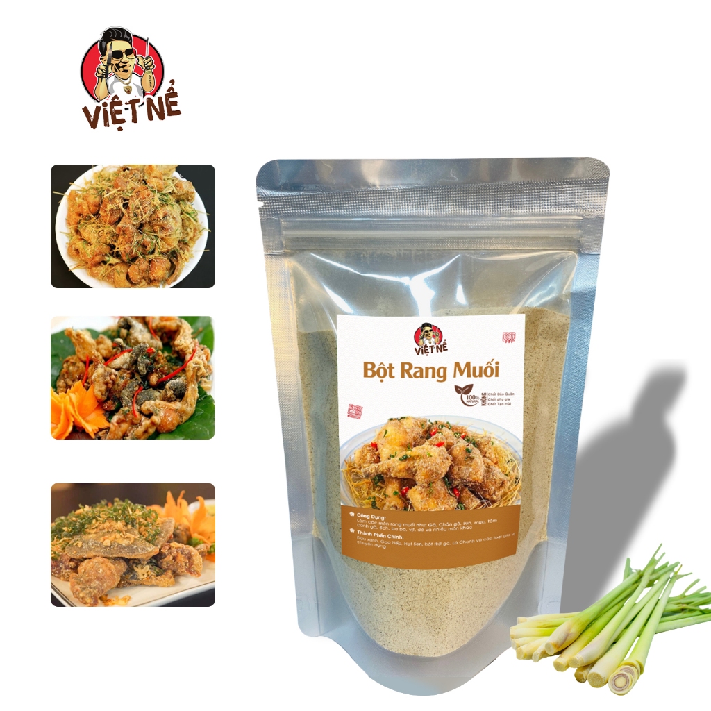 Bột Rang Muối Chay Và Mặn Làm Các Món Gà, Tôm, Ba Ba, Dê, Ếch, Vịt, Sụn ...