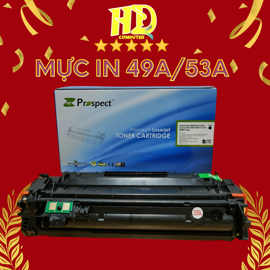 Hộp mực 49A - 53A CÓ LỔ ĐỔ MỰC dành cho Hp 1320 1160 3390 3392 / CA.NON ...