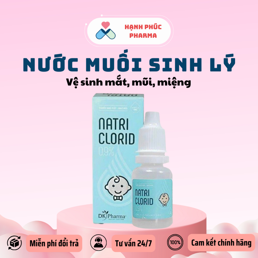 NATRI CLORID 0.9% - Vệ sinh mũi, mắt cho bé (Lốc 10 chai x 10ml ...