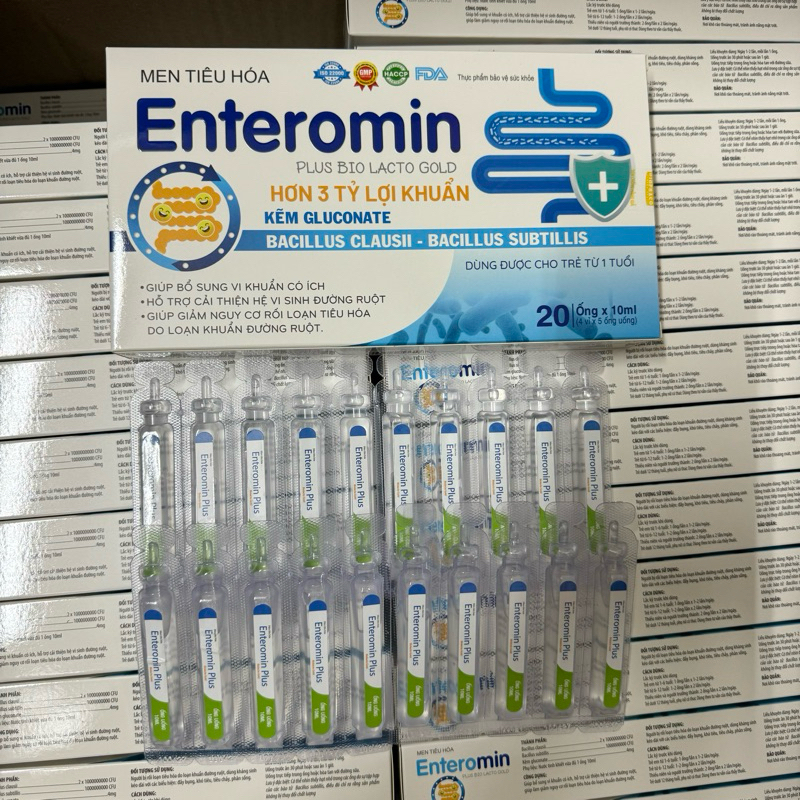 Men vi sinh + Kẽm - Men tiêu hóa ENTEROMIN PLUS Biolacto Gold Men ống ...