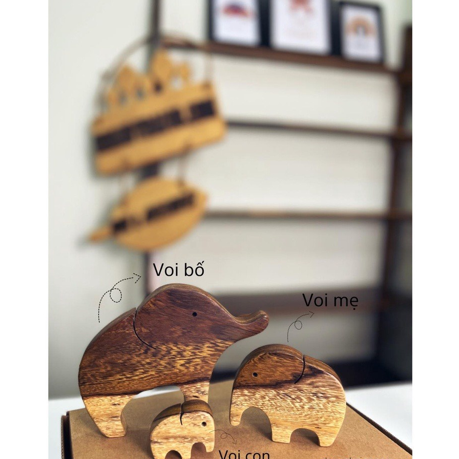 Bộ Mẫu Tử Nhà Voi - Nhà Thỏ - Nhà Gấu - Đồ Chơi Gỗ ( Chàng Trai Gỗ ...