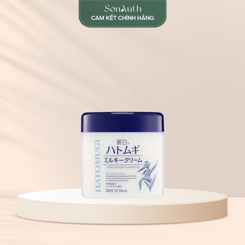 Kem dưỡng Hatomugi Moisturizing Conditioning Milky Cream 300g | Shopee ...