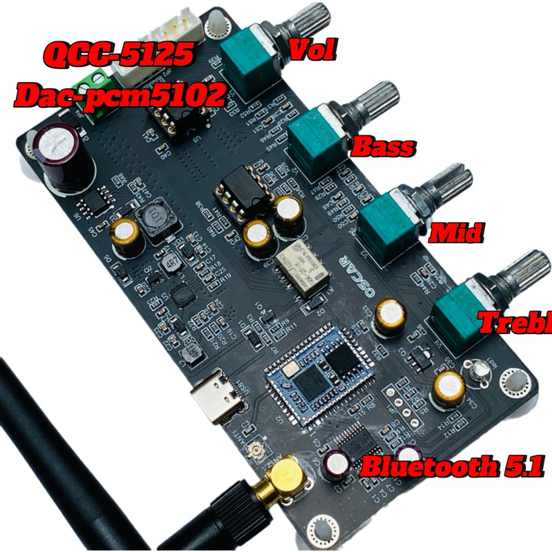 Mạch pre-chỉnh âm sắc tích hợp bluetooth QCC5125 LDAC cao cấp | Shopee ...