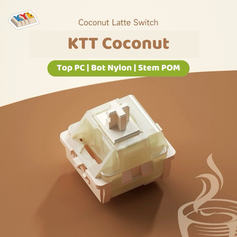 Switch Bàn Phím Cơ KTT Coconut Latte | Linear 5 pin 45g | Shopee Việt Nam