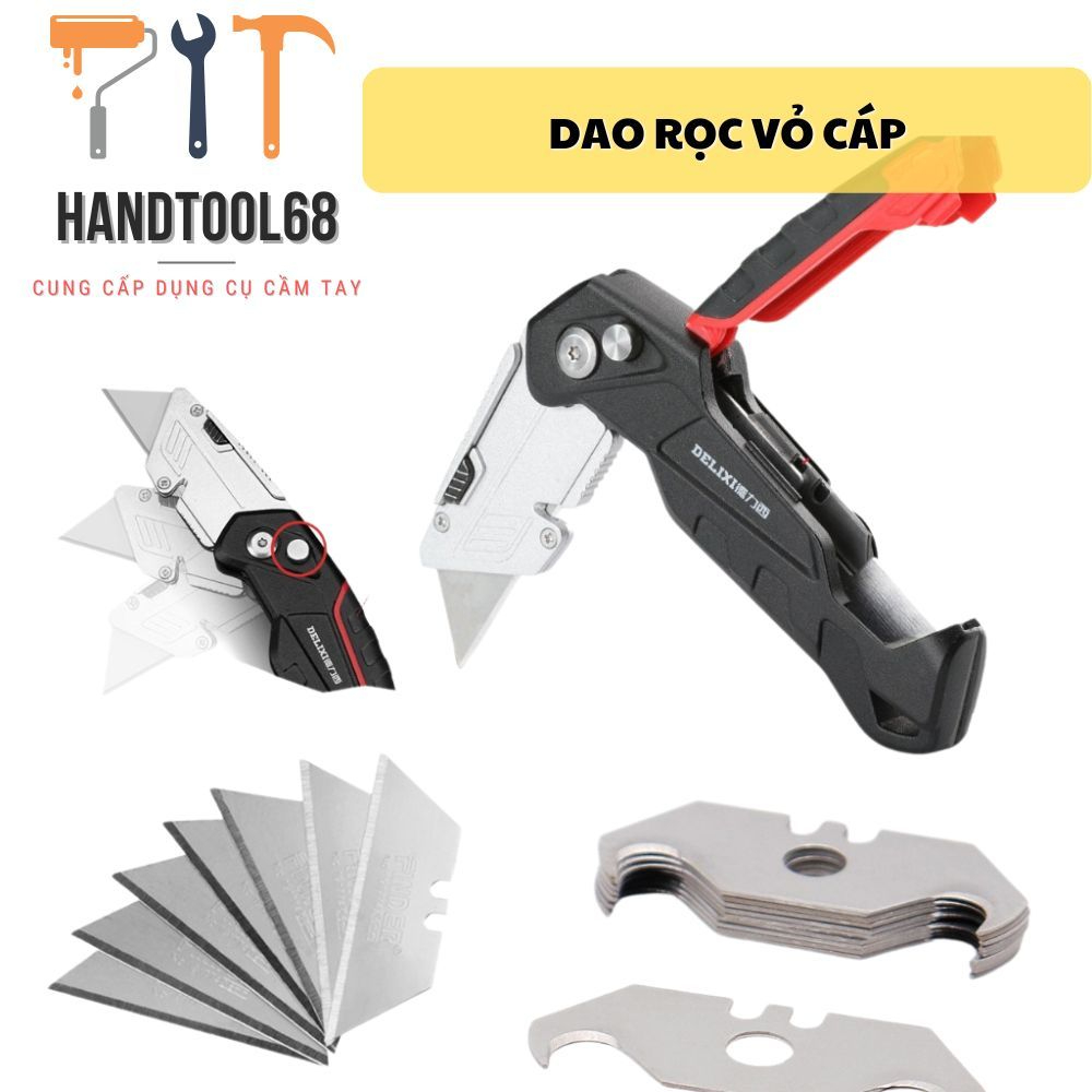 Dao Rọc Cáp Đa Năng Tiện Ích, Dao Gấp Gọn, Dao rọc giấy - Lưỡi Dao Rọc Cáp Siêu Sắc, Thay Lưỡi ...