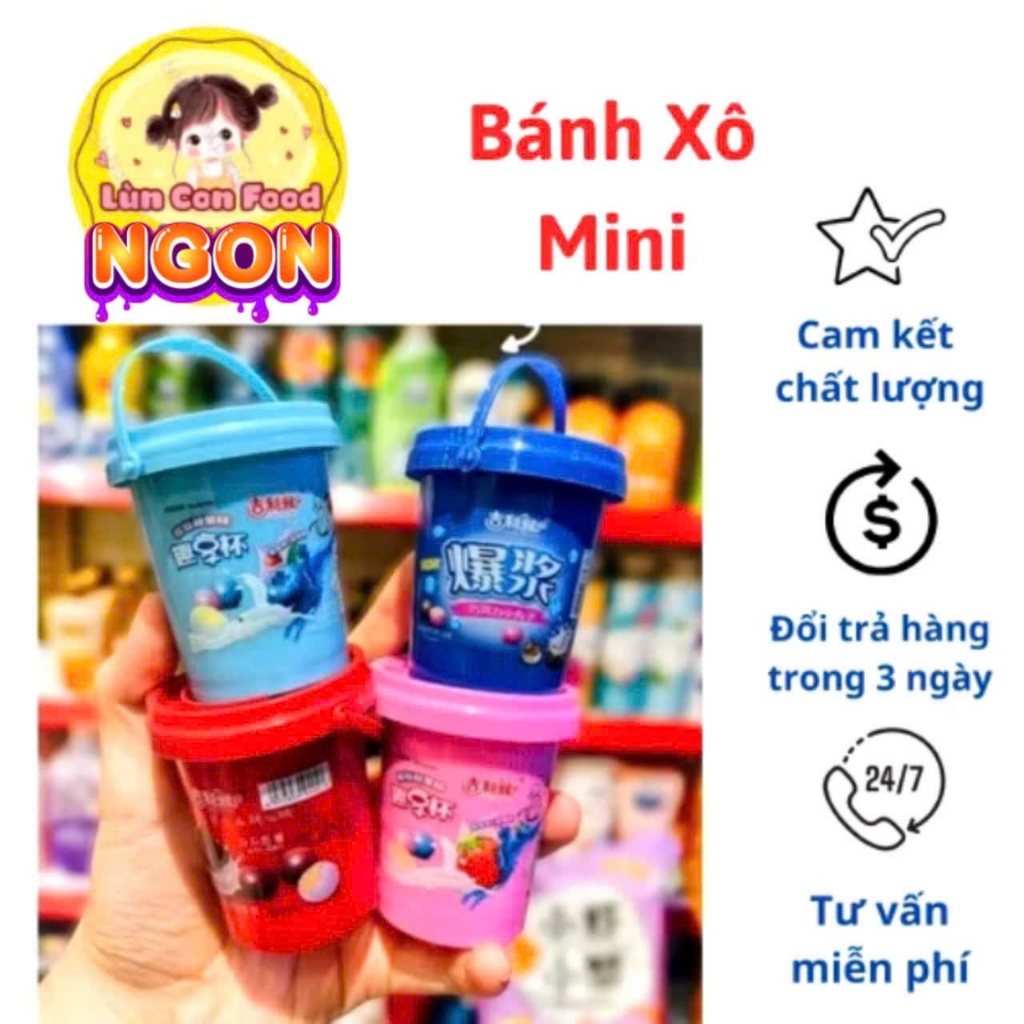 XÔ BÁNH QUY SỐT SOCOLA MINI - XÔ BÁNH SOCOLA MINI - LÙN CON FOOD ...