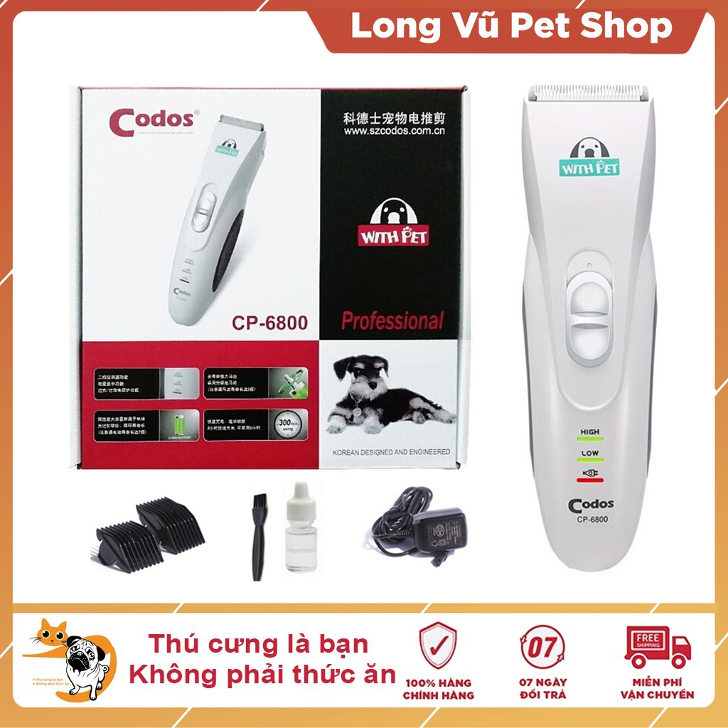 Tông đơ cắt lông chó mèo Codos CP-6800 sạc điện chuyên dụng cắt tỉa ...