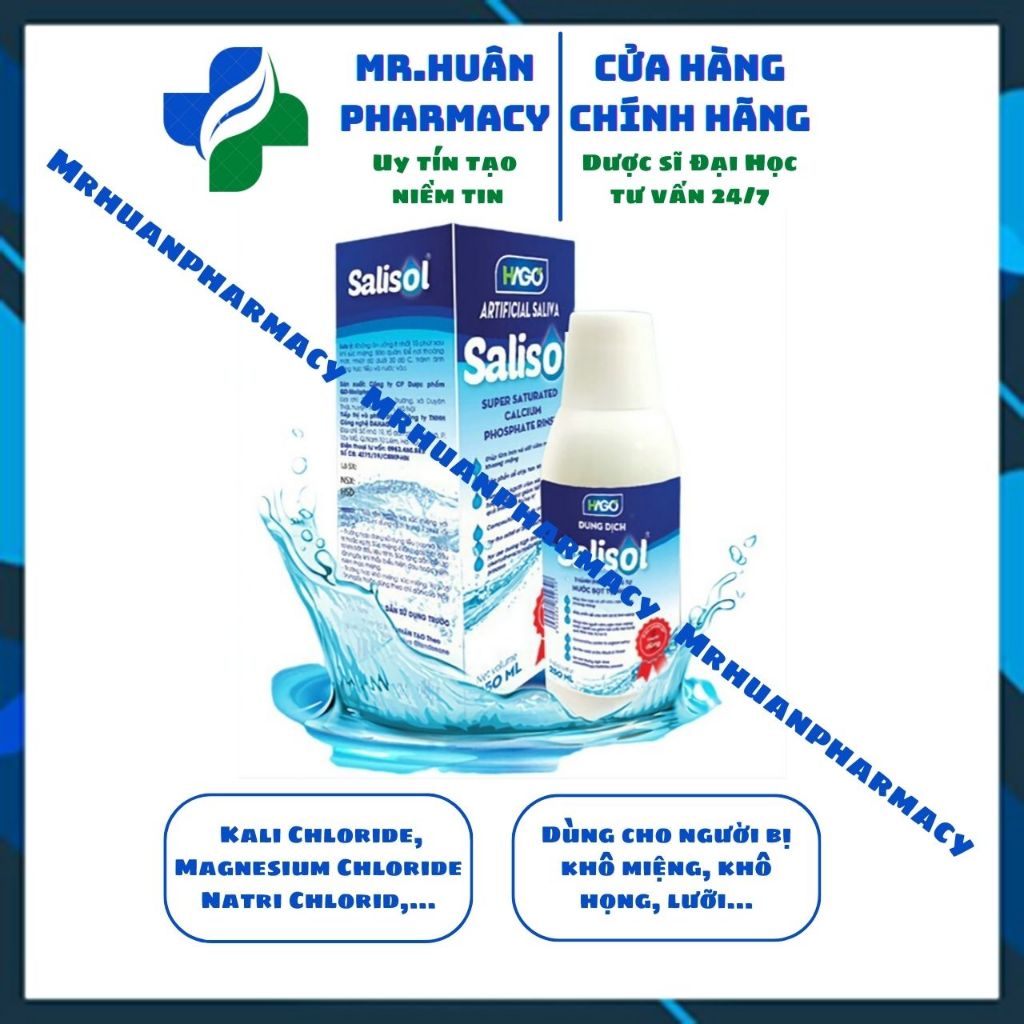Dung dịch Nước Bọt Nhân Tạo Salisol 250ml - Dùng cho người bị khô miệng ...