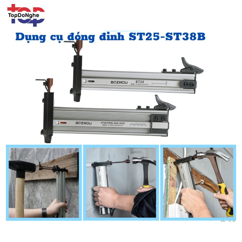 Dụng cụ hỗ trợ đóng đinh bê tông tự động ST25-ST38-ST38B, Búa đóng đinh tiện lợi cho kỹ thuật ...