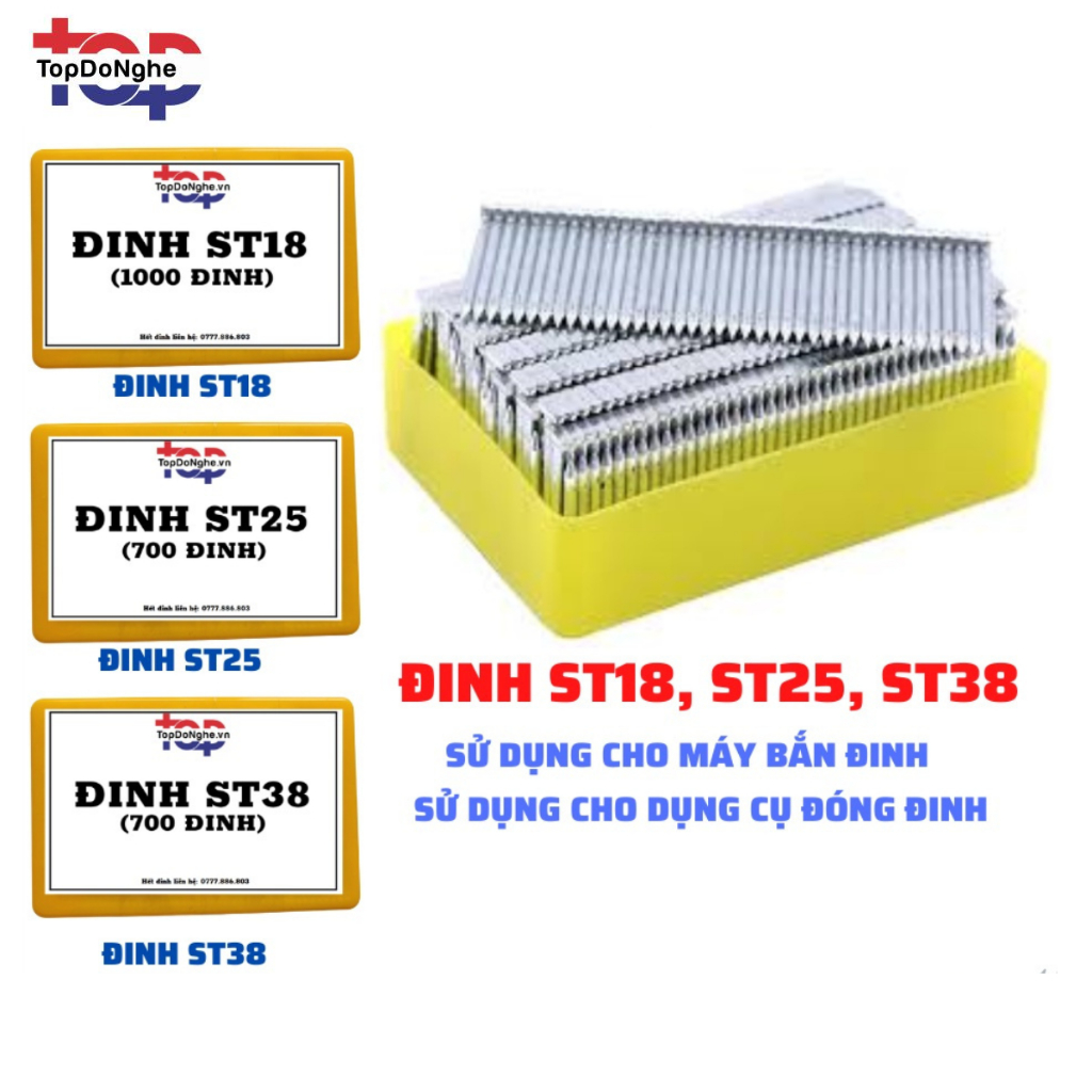 Đinh đóng tường ST18 ST25 ST38 cho máy bắn đinh và dụng cụ đóng đinh bê tông | Shopee Việt Nam