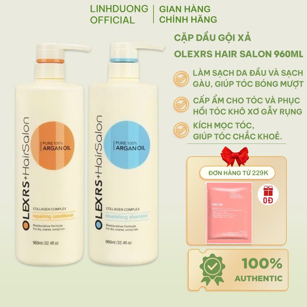 Cặp Dầu Gội Olexrs Hair Salon 960ml ,Combo Gội Xả Olexrs Hair Cho Tóc ...