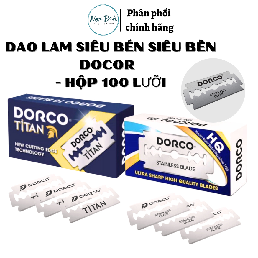 Dao Lam Dorco TiTan siêu bén, bền bỉ - hộp 100 lưỡi | Shopee Việt Nam