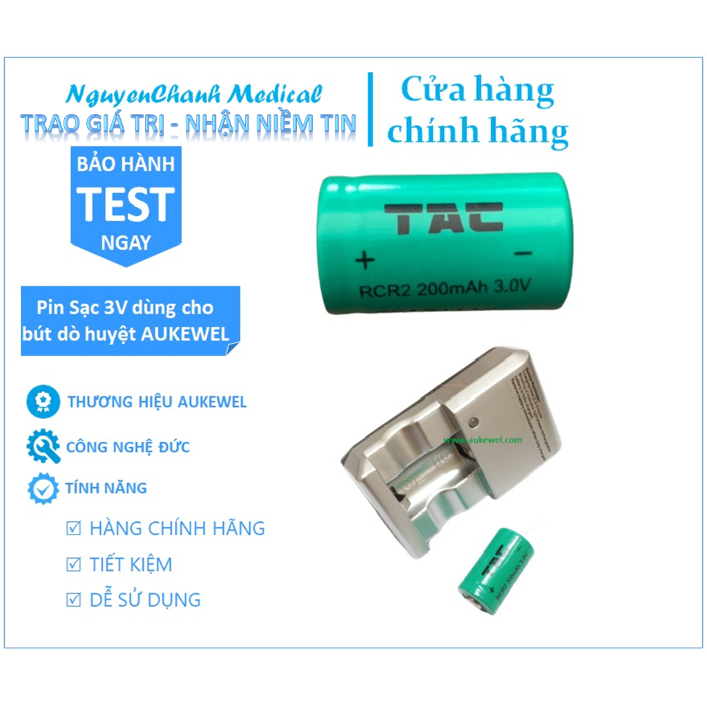 Pin sạc bút dò huyệt Aukewel RCR2 xài cho AK-2000 VII, AK-2000B, AK ...