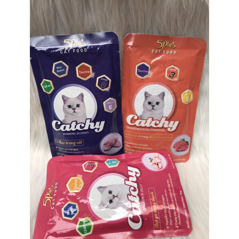 Pate cho mèo Catchy 5Plus gói 70gr được chọn vị | Shopee Việt Nam