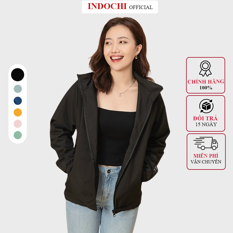 Áo gió nữ thông minh INDOCHI vải gió nhẹ cản bụi, chống UV, chống nước ...