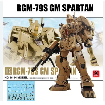 Mô Hình Lắp Ráp HG 1/144 RGM-79S GM SPARTAN DESERT VER MODEL KIT BY XF MODEL 79SH tặng base ...